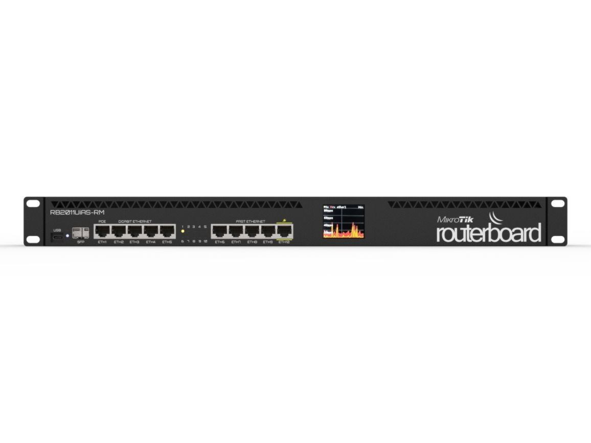 Mikrotik Routerboard RB2011 UiAS-RM Rackmount Router 3D model | CGTrader
