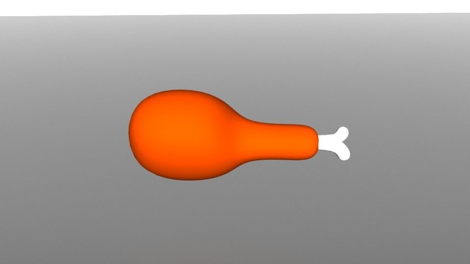 Cartoon Chickenwing 3D model | CGTrader