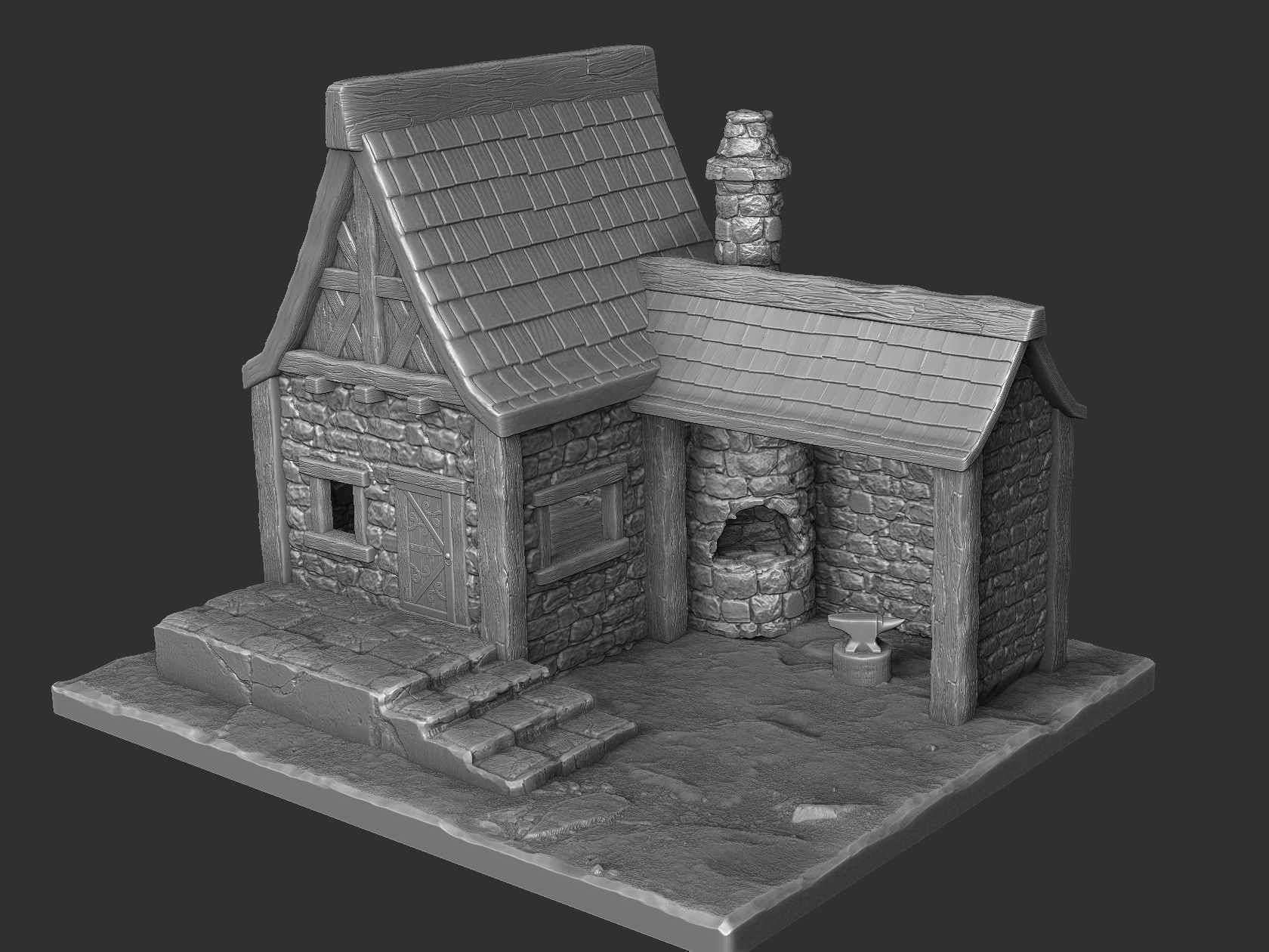 The medieval smithy 3D print model | CGTrader