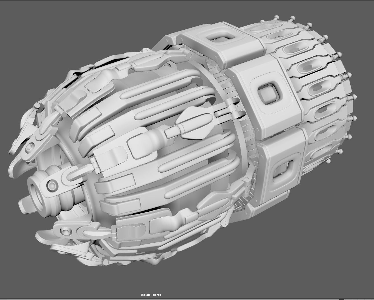 sci fi Machine Part - Cyberpunk design 3D model | CGTrader