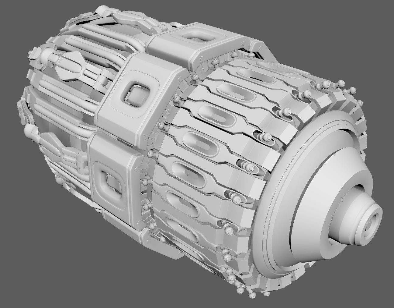 sci fi Machine Part - Cyberpunk design 3D model | CGTrader