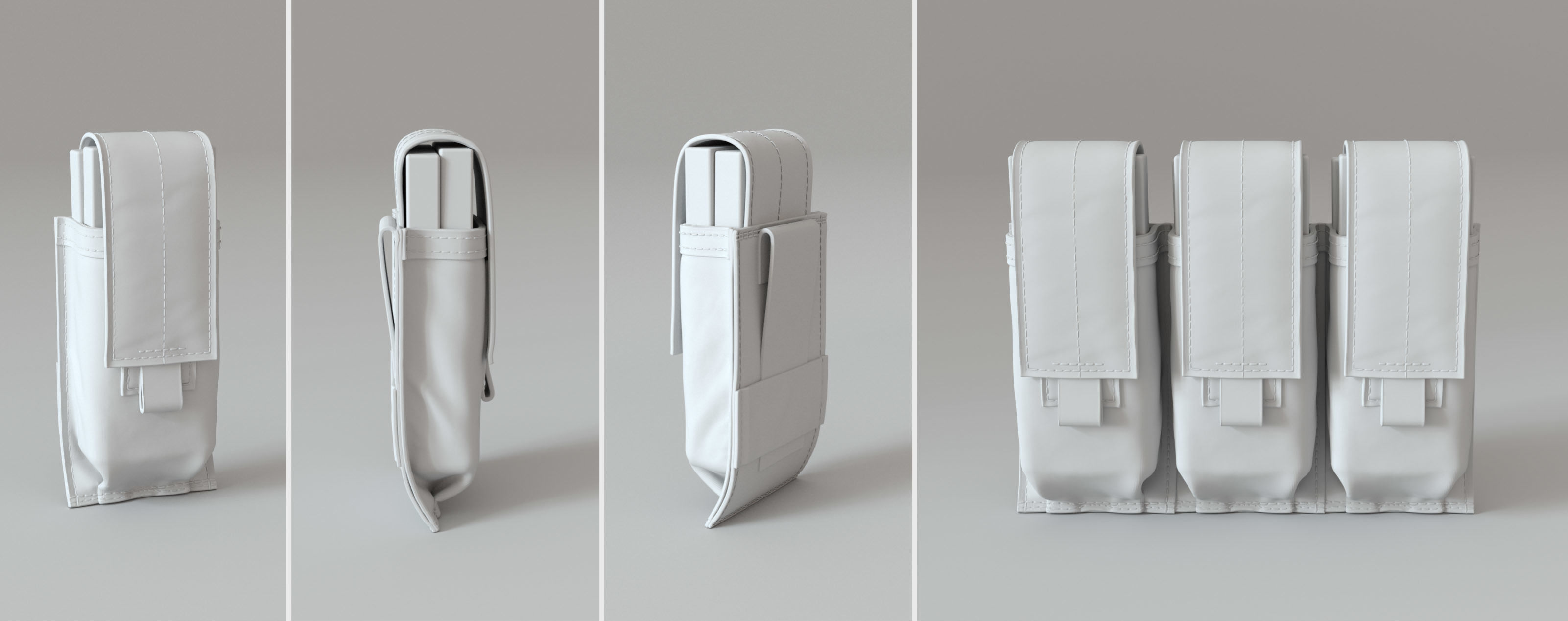 Combat Pouches 3D model | CGTrader
