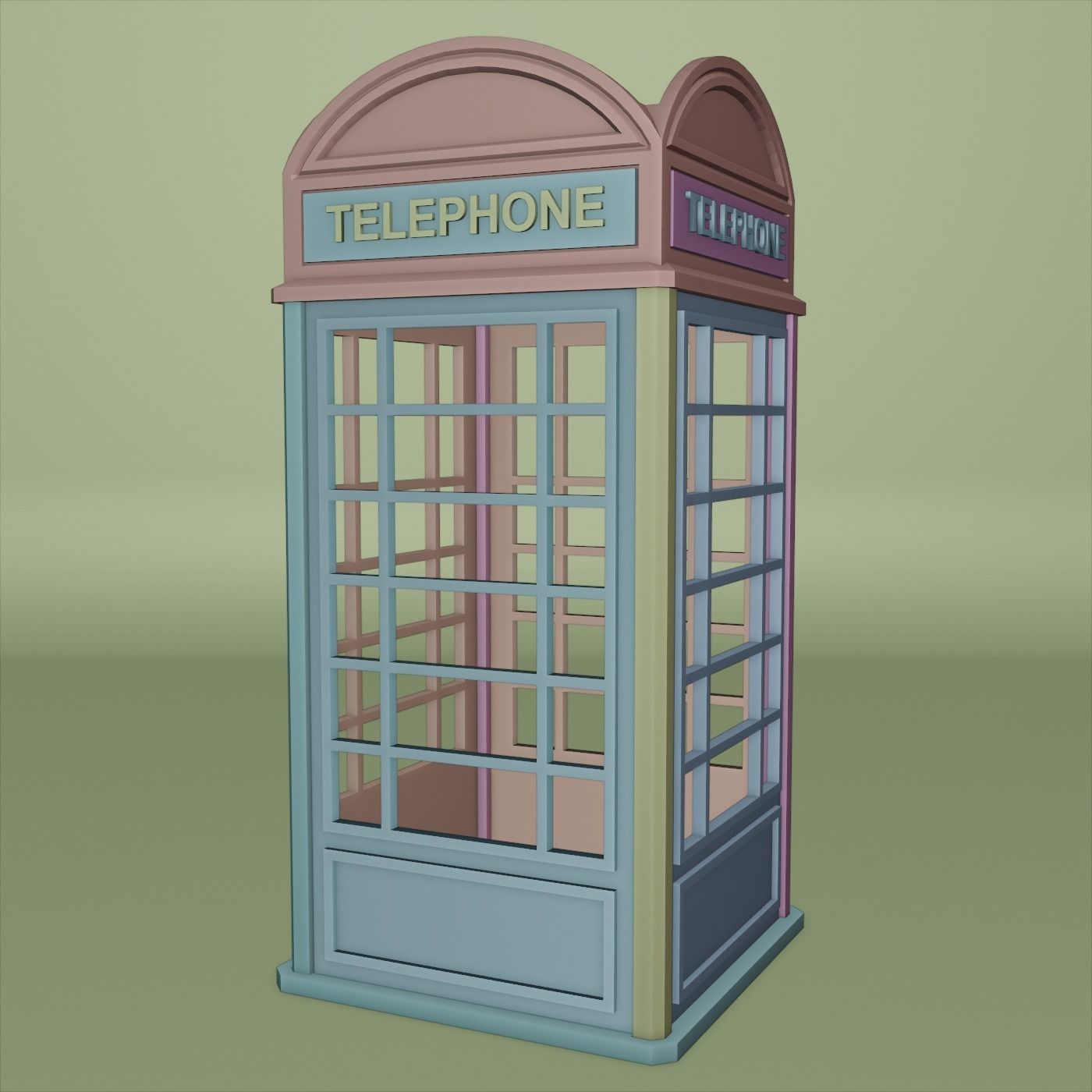 Telephone Booth 3D model 3D printable | CGTrader