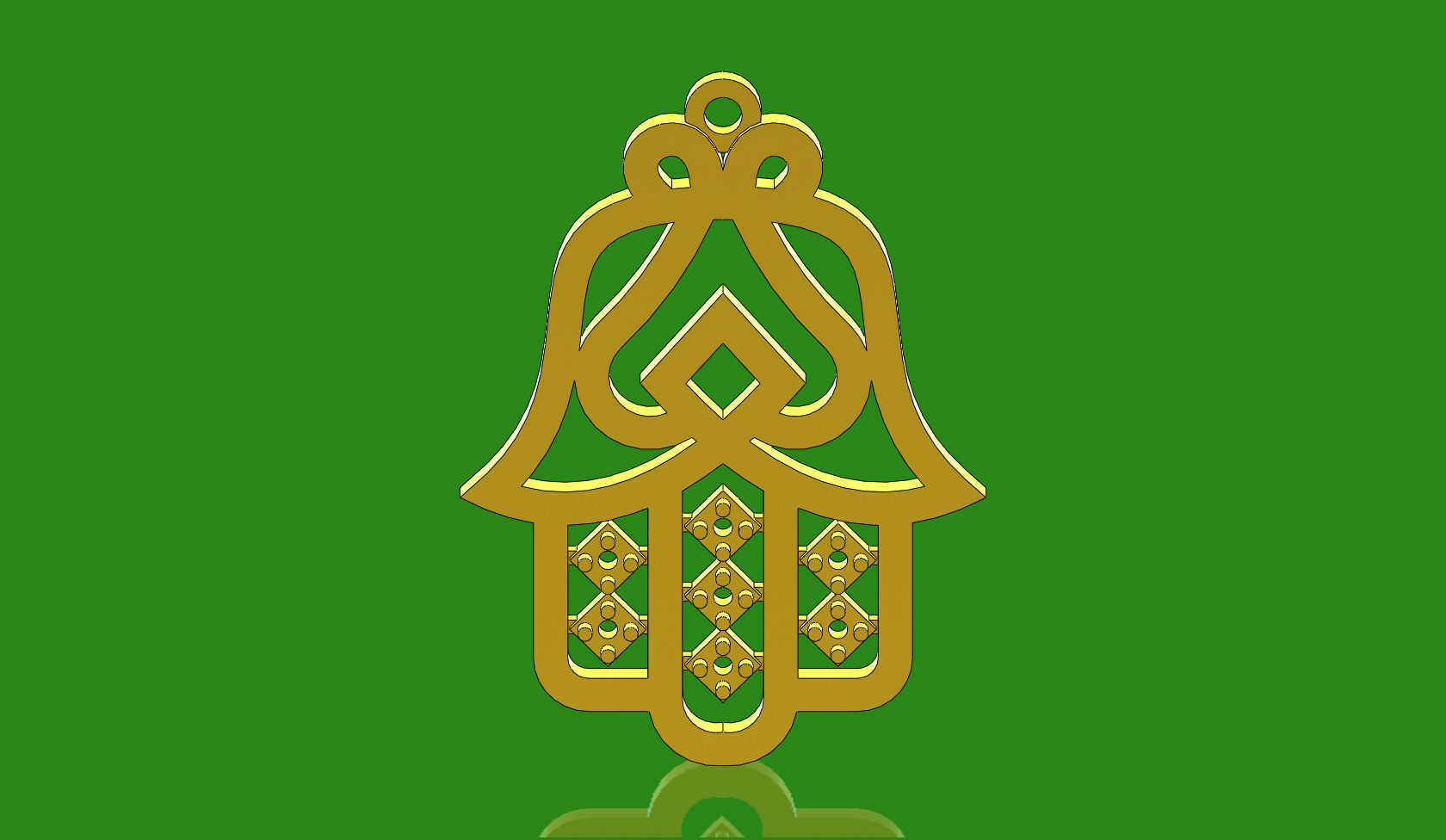 Moroccan khmissa pendant and motif stl and dxf free 3D model 3D ...