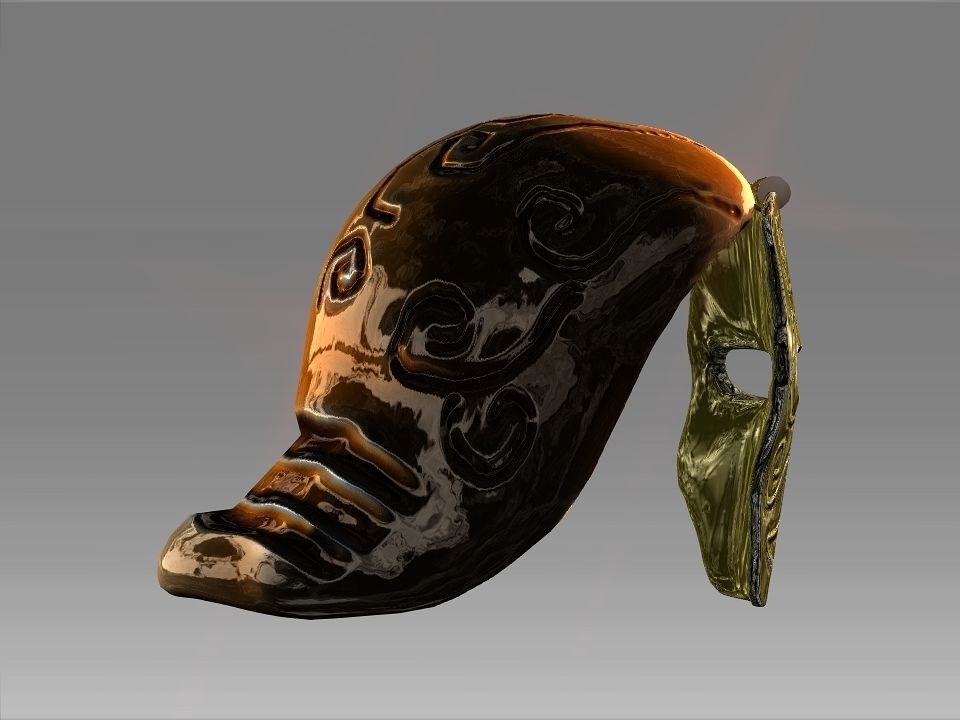 3D model Golden Mask Helmet VR / AR / low-poly animated | CGTrader