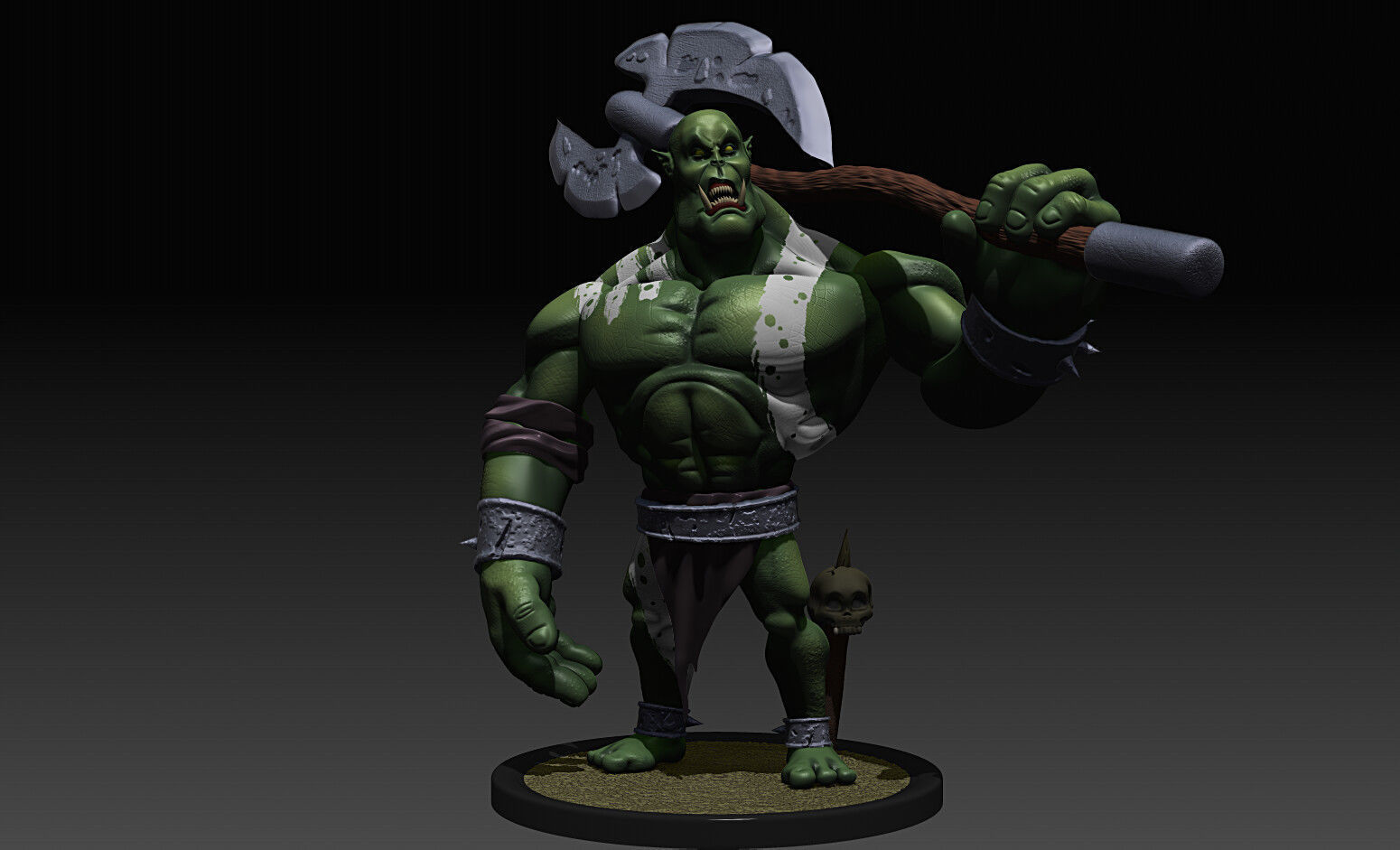 Fantasy Orc miniature 3D model 3D printable | CGTrader