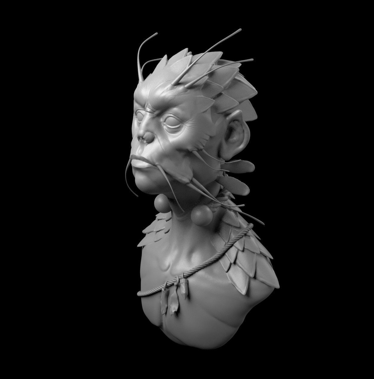 Alien bust free 3D model 3D printable | CGTrader