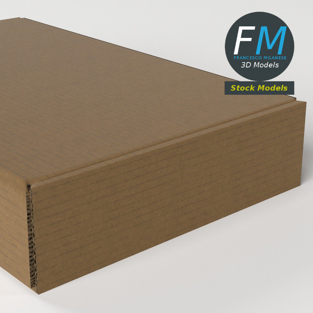 Closed carton box 3D model | CGTrader