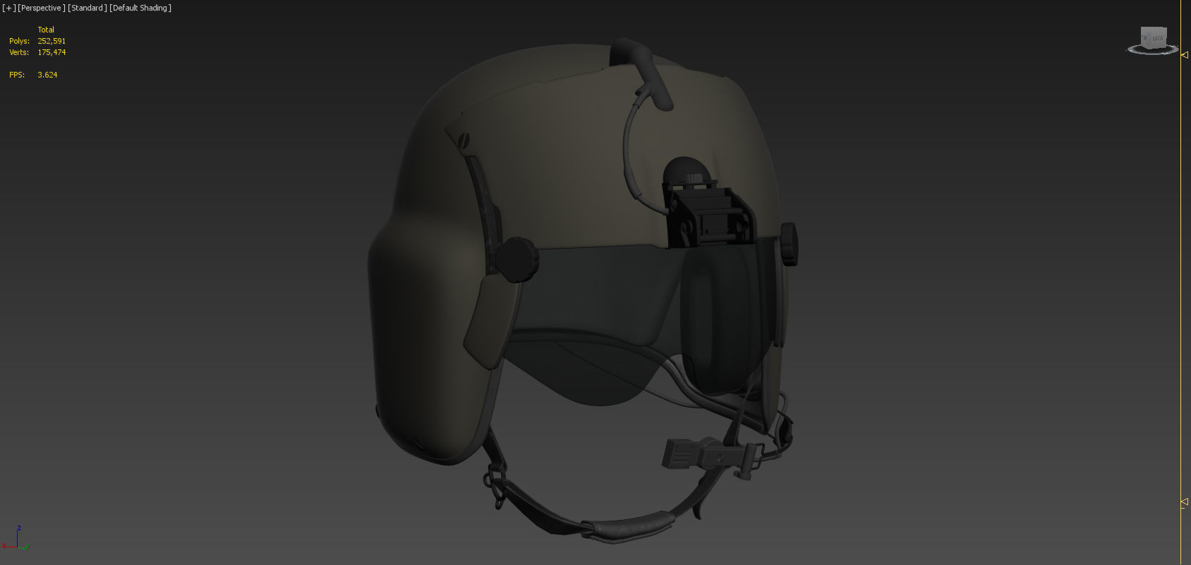 Pilot Helmet Gentex HGU 56P 3D model | CGTrader