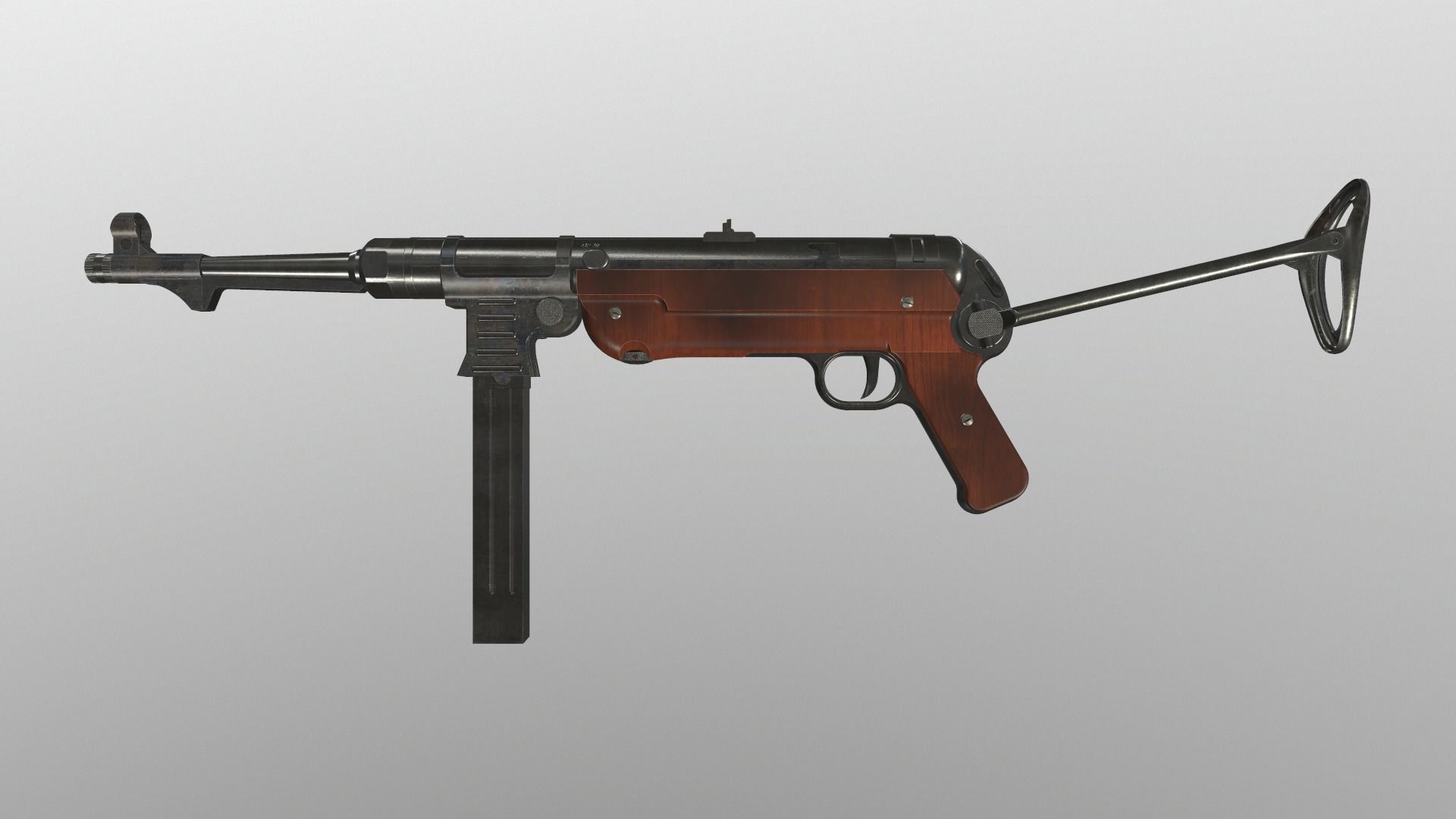 Assault rifle mp 40 3D model | CGTrader
