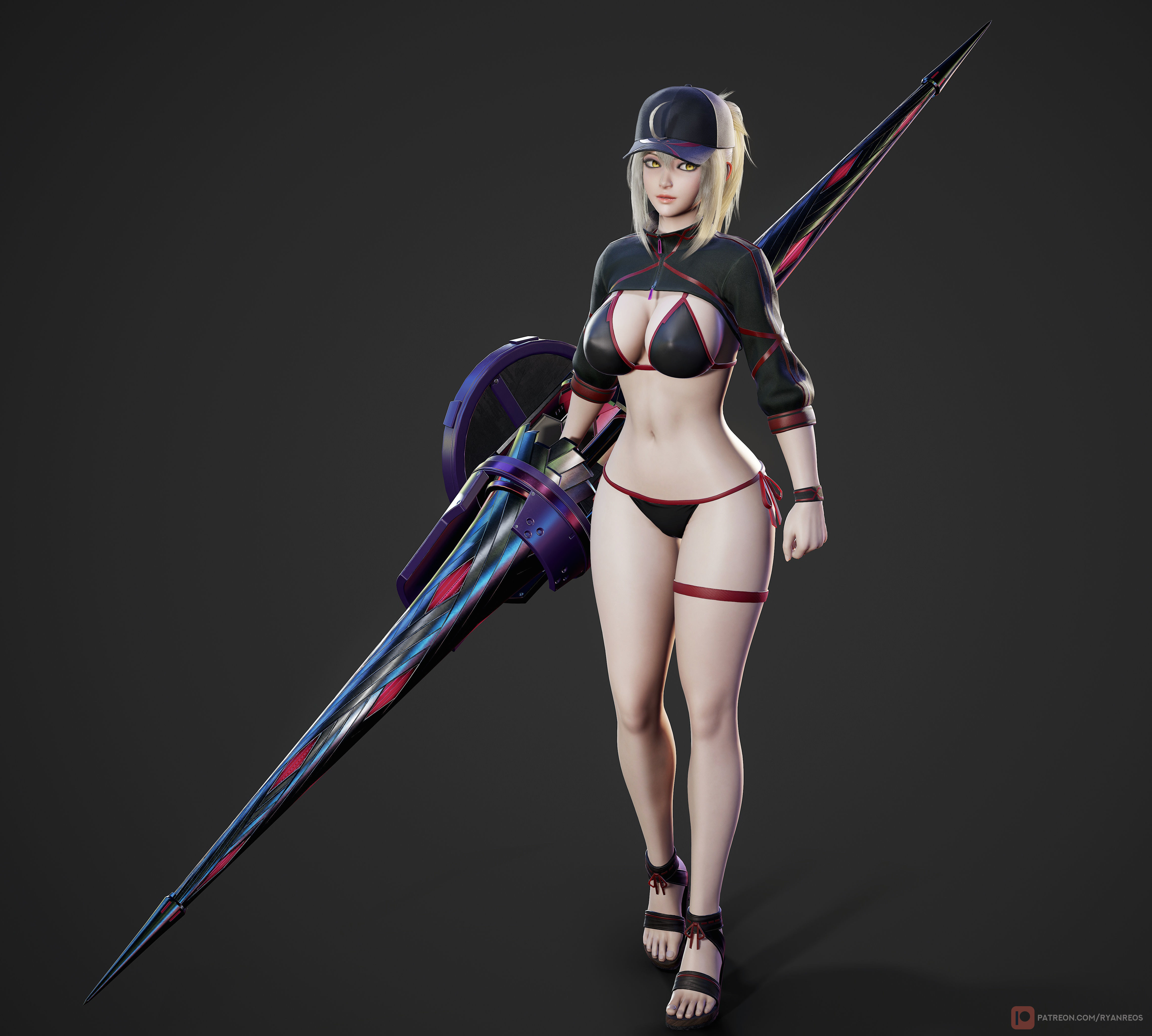 3D model Mysterious Heroine XX - Game Ready VR / AR / low-poly rigged | CGTrader