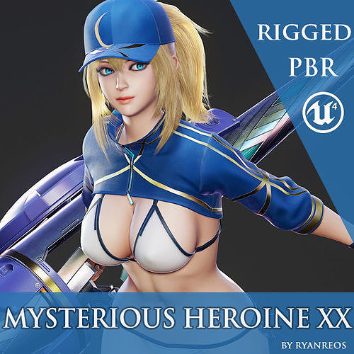 3D model Mysterious Heroine XX - Game Ready VR / AR / low-poly rigged | CGTrader