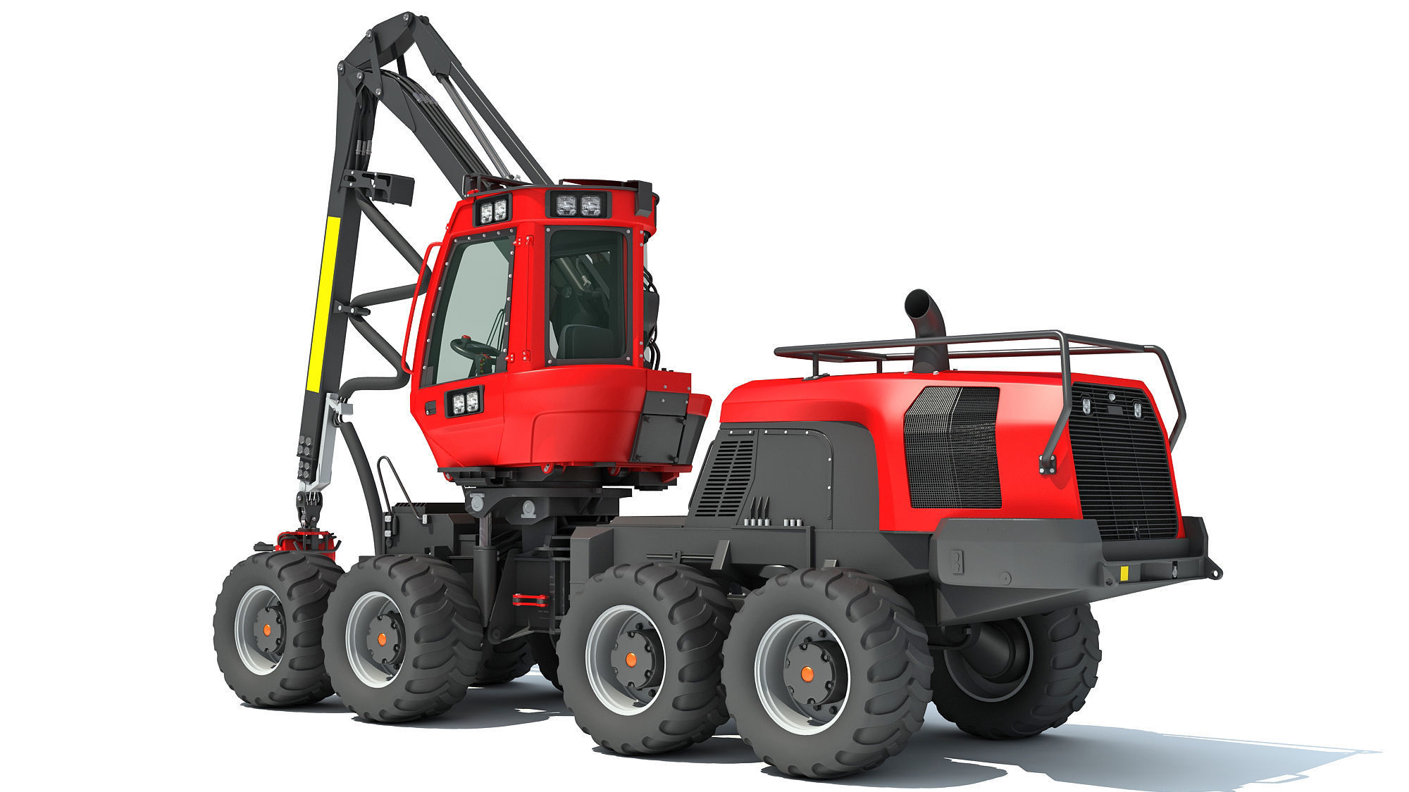 Forestry Wheeled Harvester 3D model | CGTrader