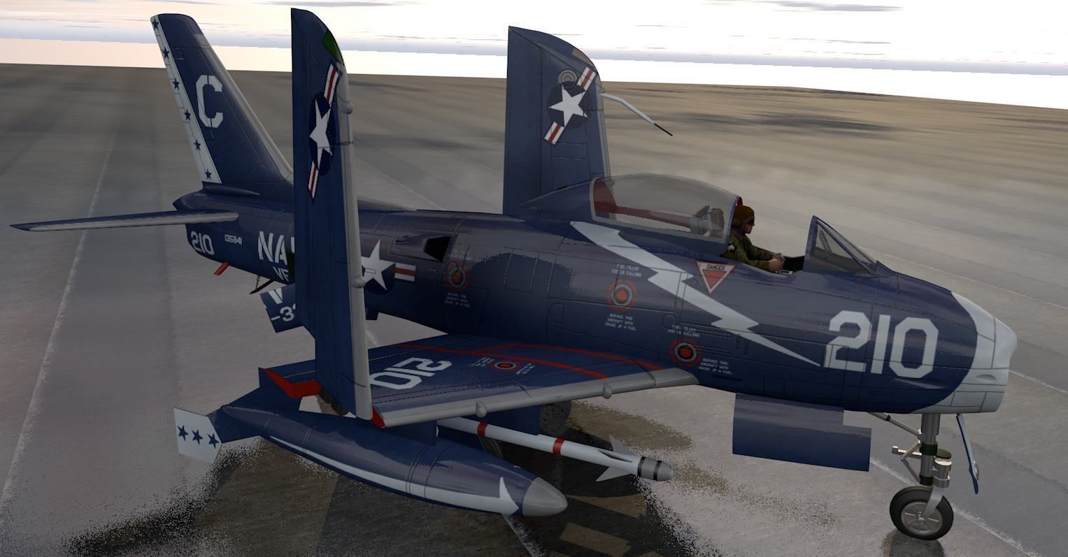 North American FJ-3 Fury 3D model | CGTrader