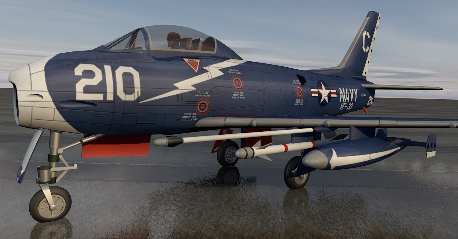 North American FJ-3 Fury 3D model | CGTrader