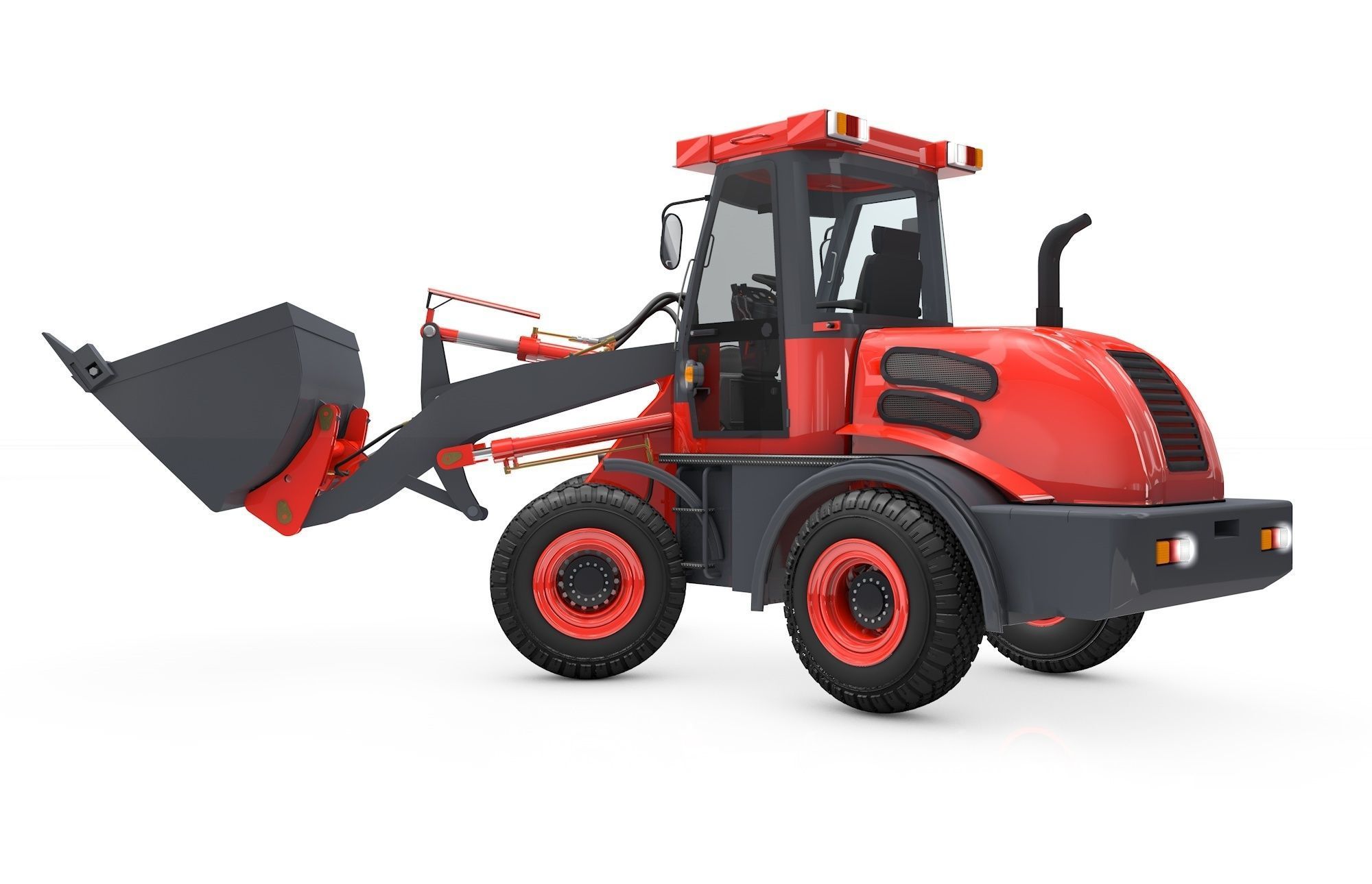 Wheel Loader Animated 3D model animated rigged | CGTrader