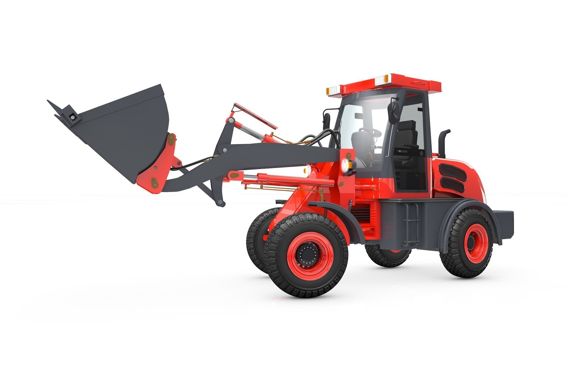 Wheel Loader Animated 3D model animated rigged | CGTrader