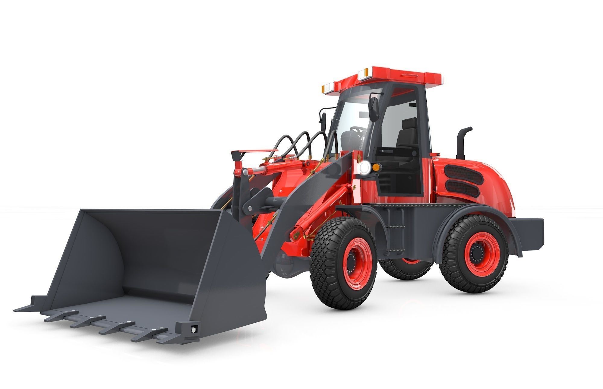 Wheel Loader Animated 3D model animated rigged | CGTrader