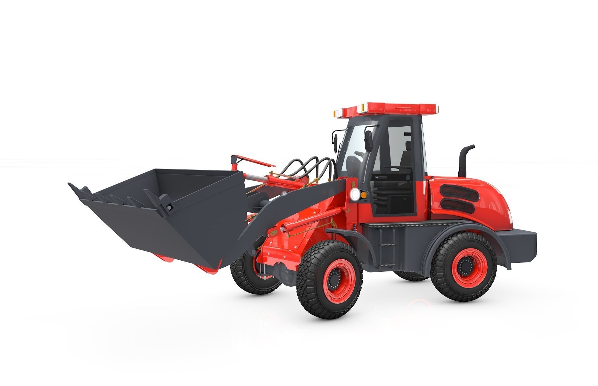 Wheel Loader Animated 3D model animated rigged | CGTrader