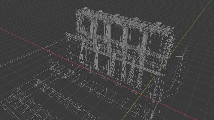 Water Dam Sluice Gate free VR / AR / low-poly 3D model | CGTrader