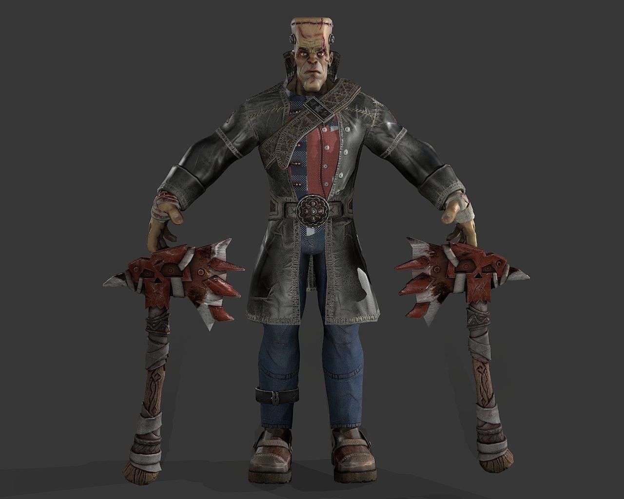 3D model Frankenstein VR / AR / low-poly rigged animated | CGTrader