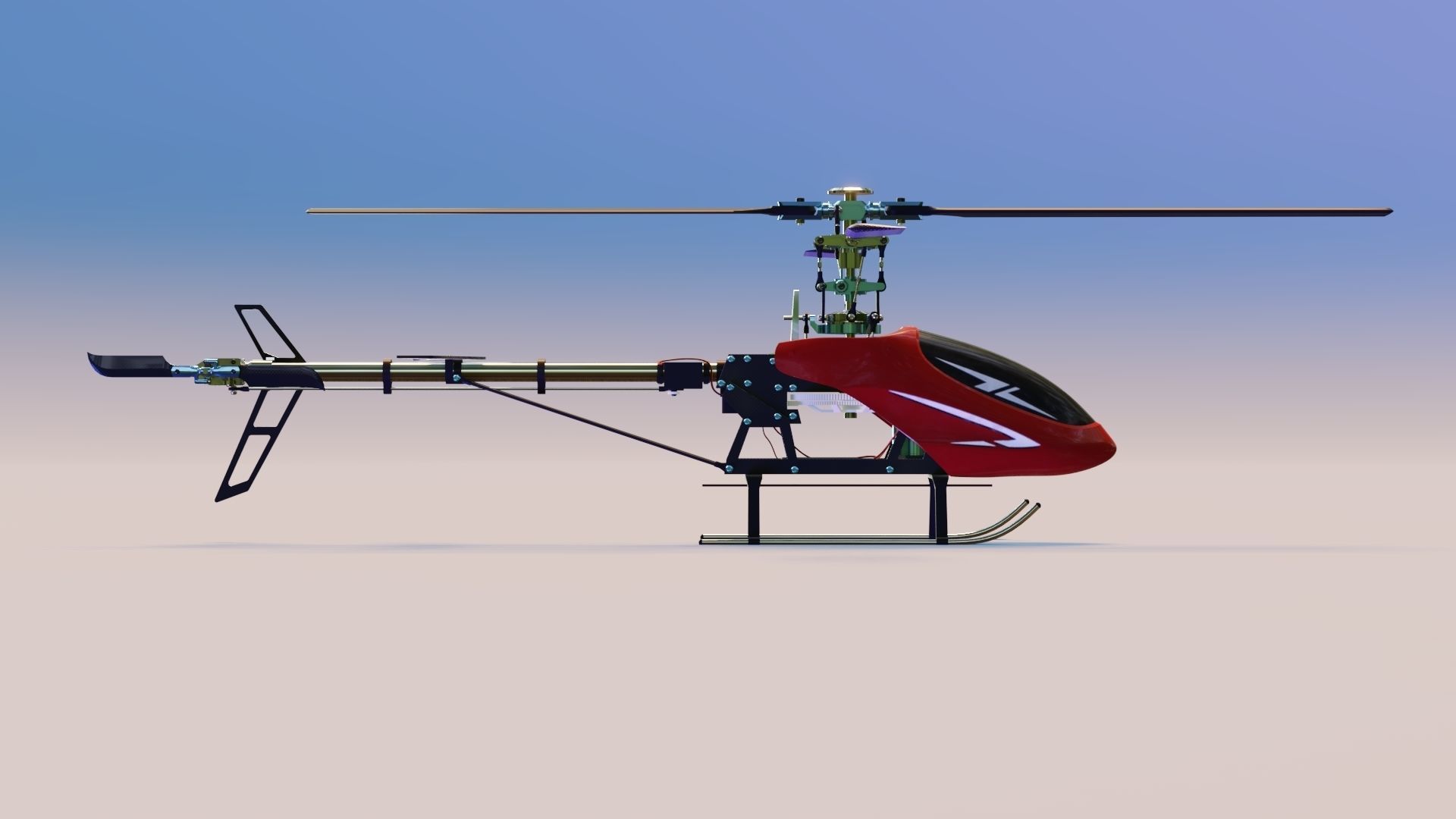 RC Helicopter 3D model rigged | CGTrader