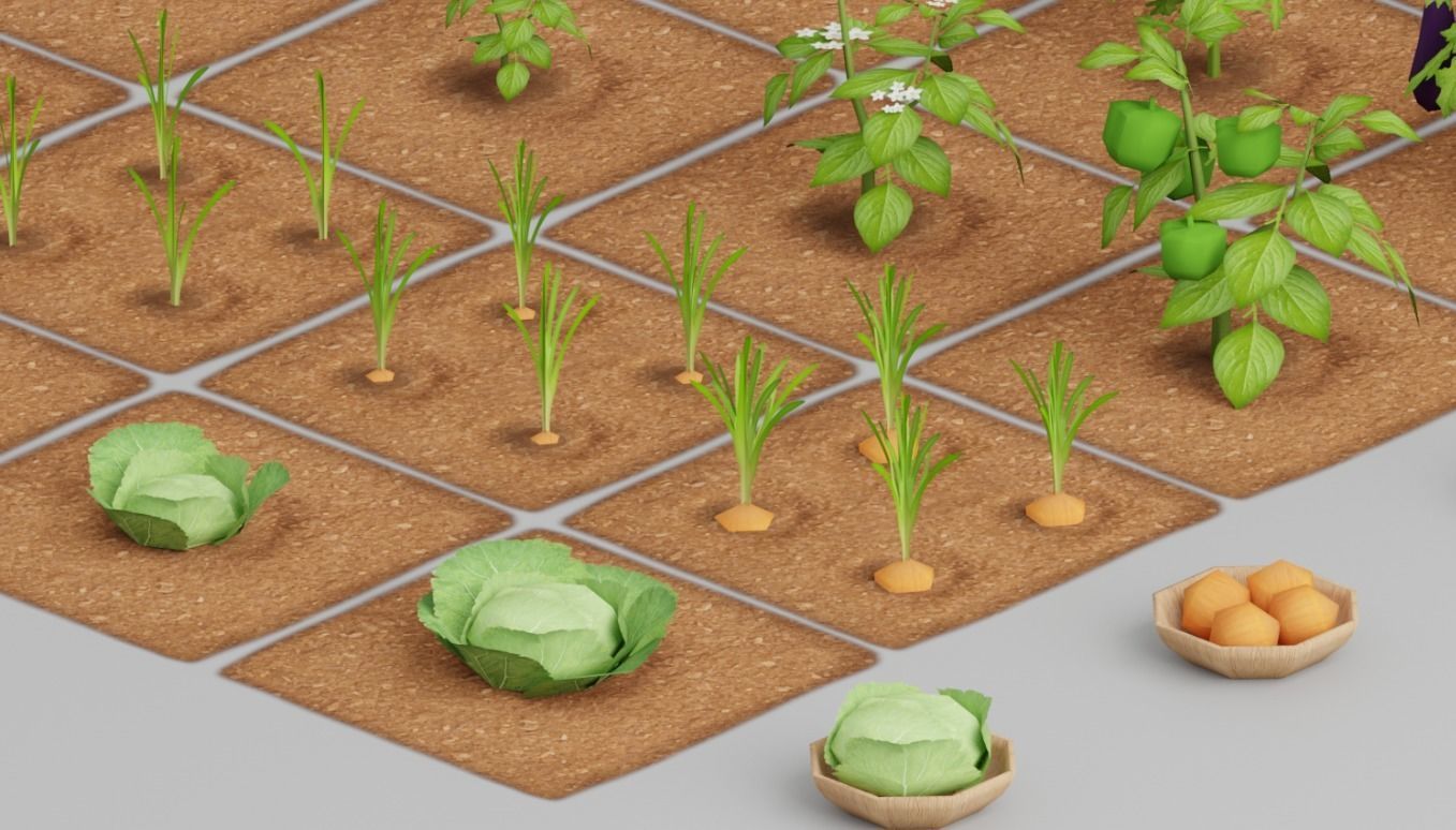 3D model Vegetable Farm G42 VR / AR / low-poly | CGTrader