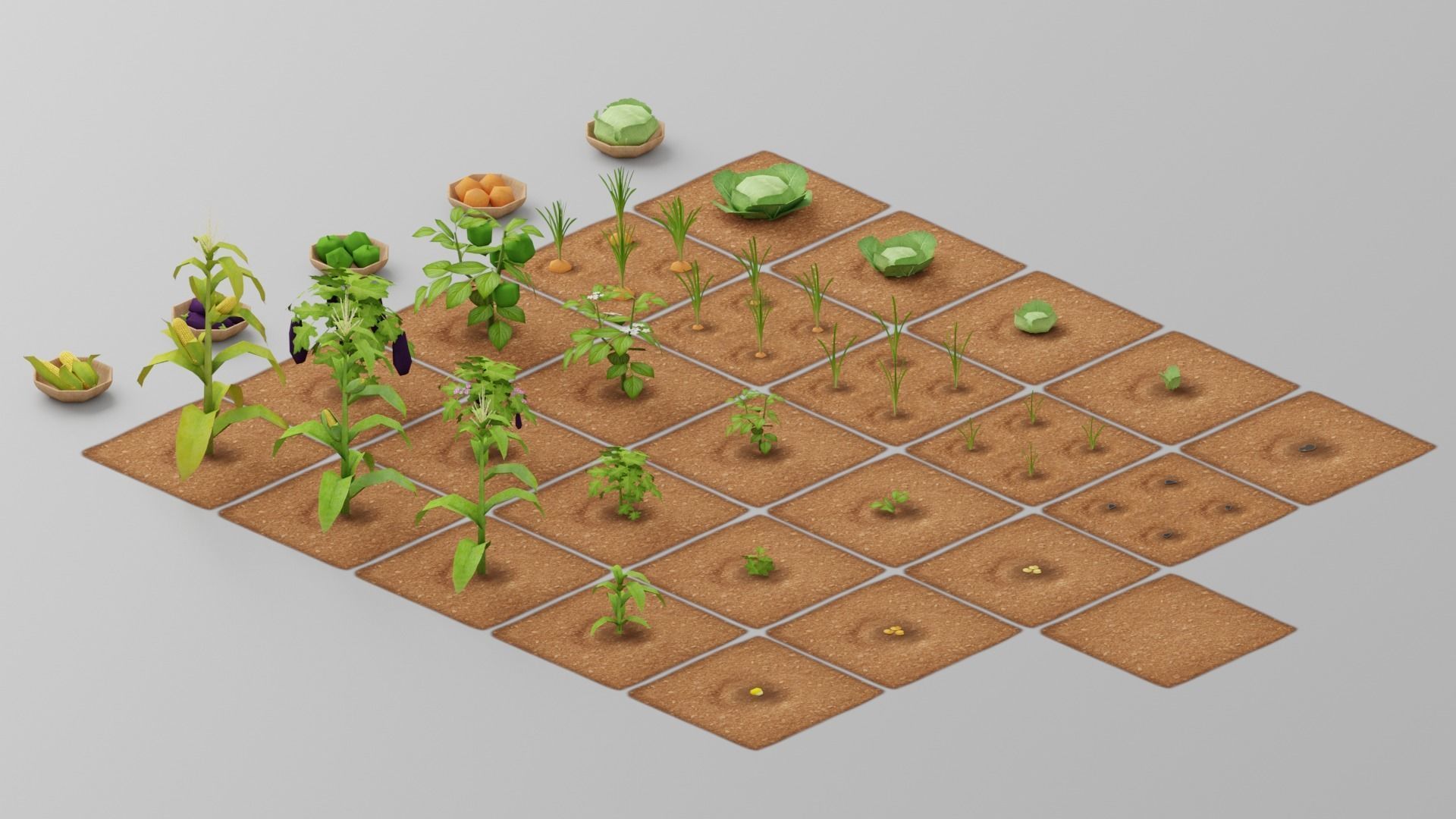 3D model Vegetable Farm G42 VR / AR / low-poly | CGTrader