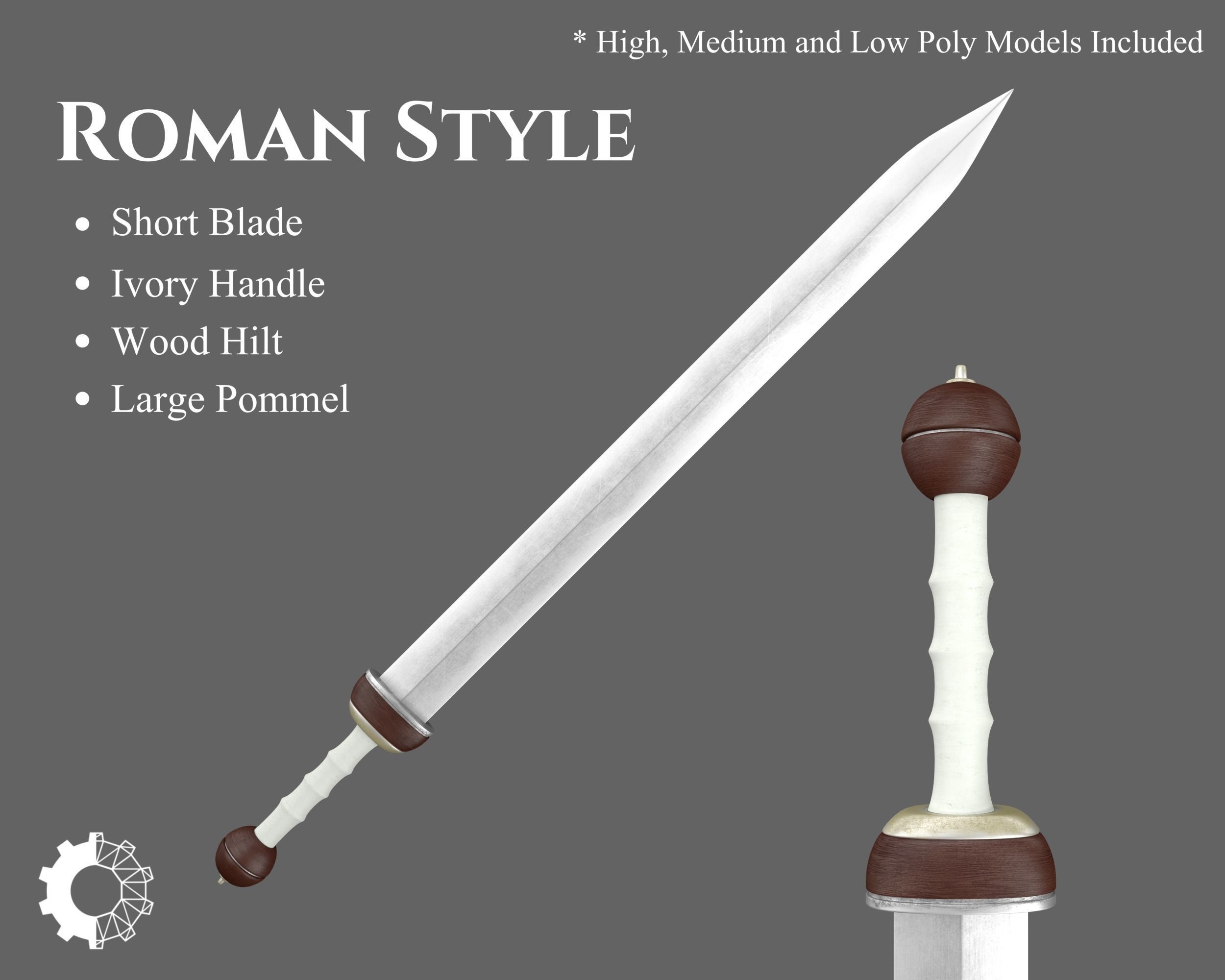 3D Model Collection Ancient Weapons Roman Set VR / AR / low-poly | CGTrader