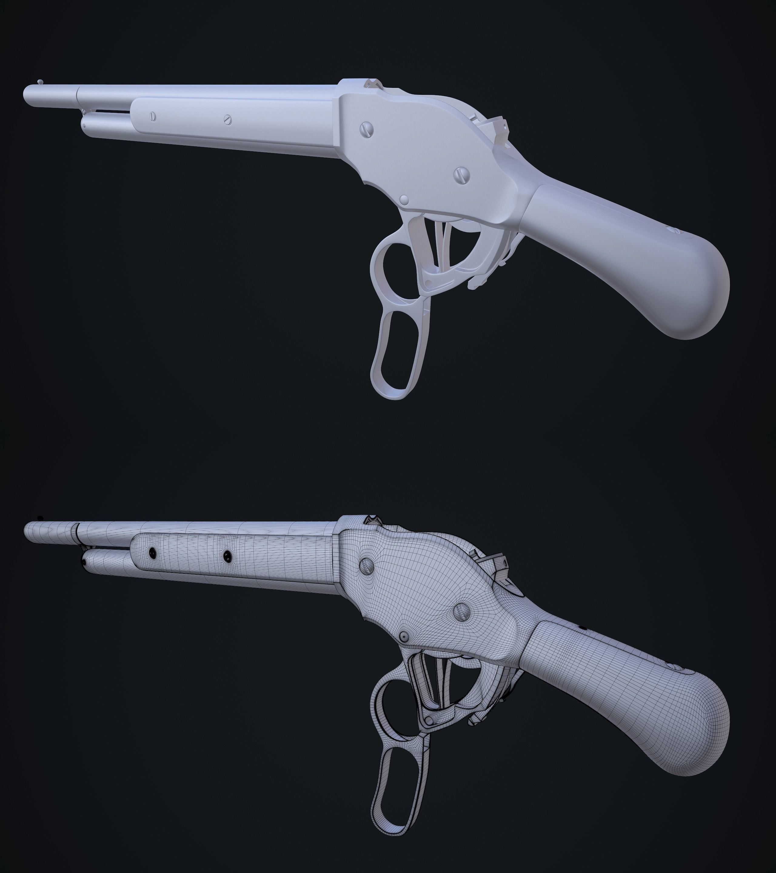 3D model Winchester M1887 VR / AR / low-poly | CGTrader