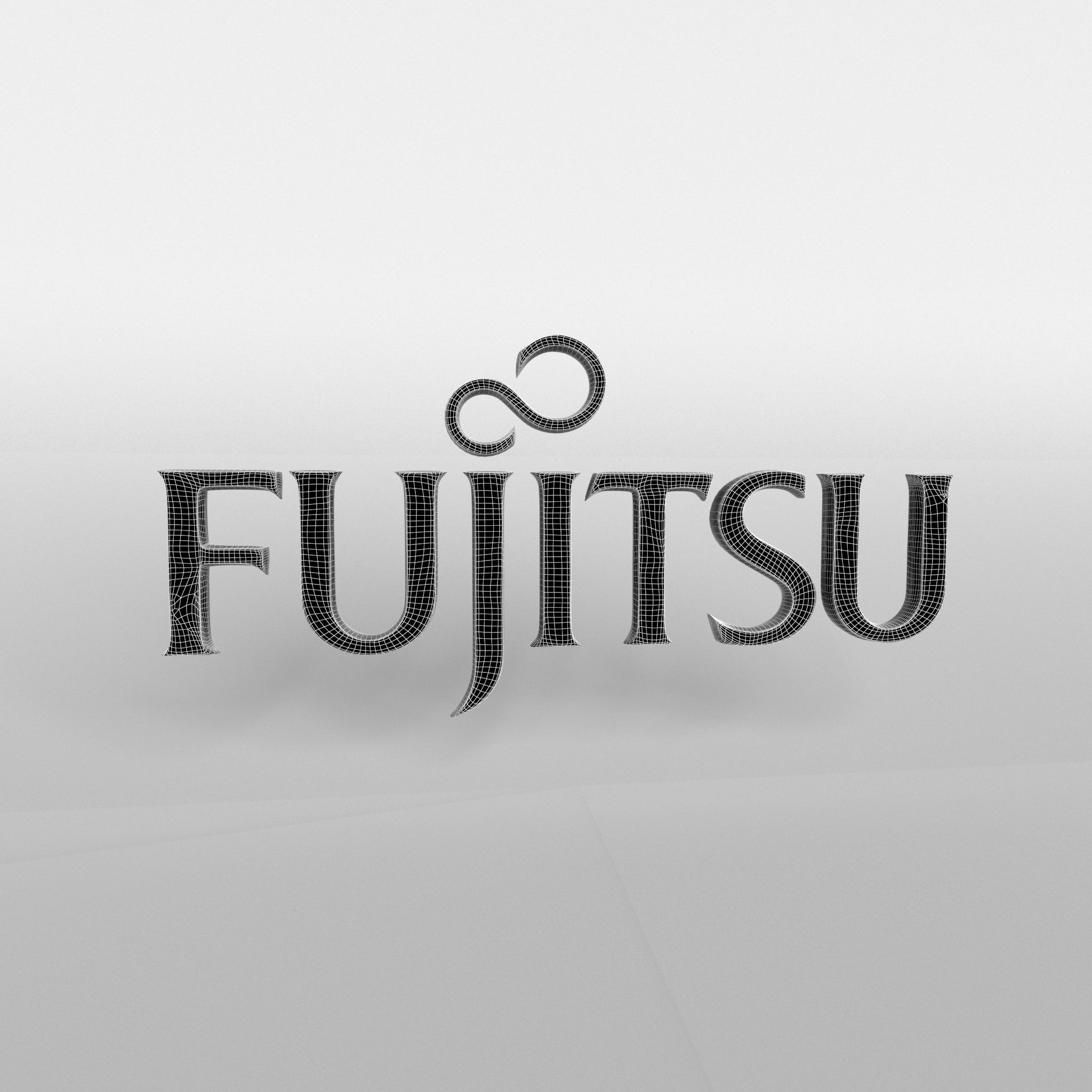 FUJITSU Logo v1 004 free VR / AR / low-poly 3D model | CGTrader
