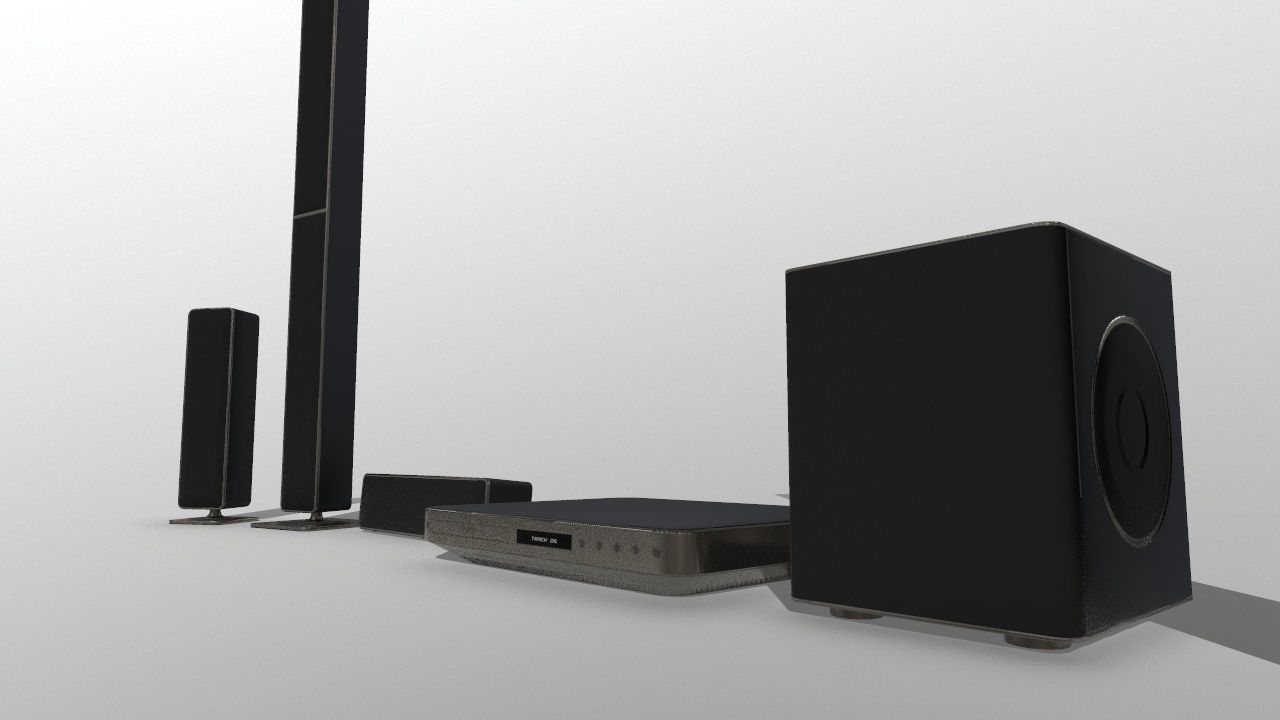 3D model Surround Sound System Bar VR / AR / low-poly | CGTrader