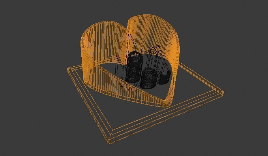 I love you heart 3D model 3D printable | CGTrader