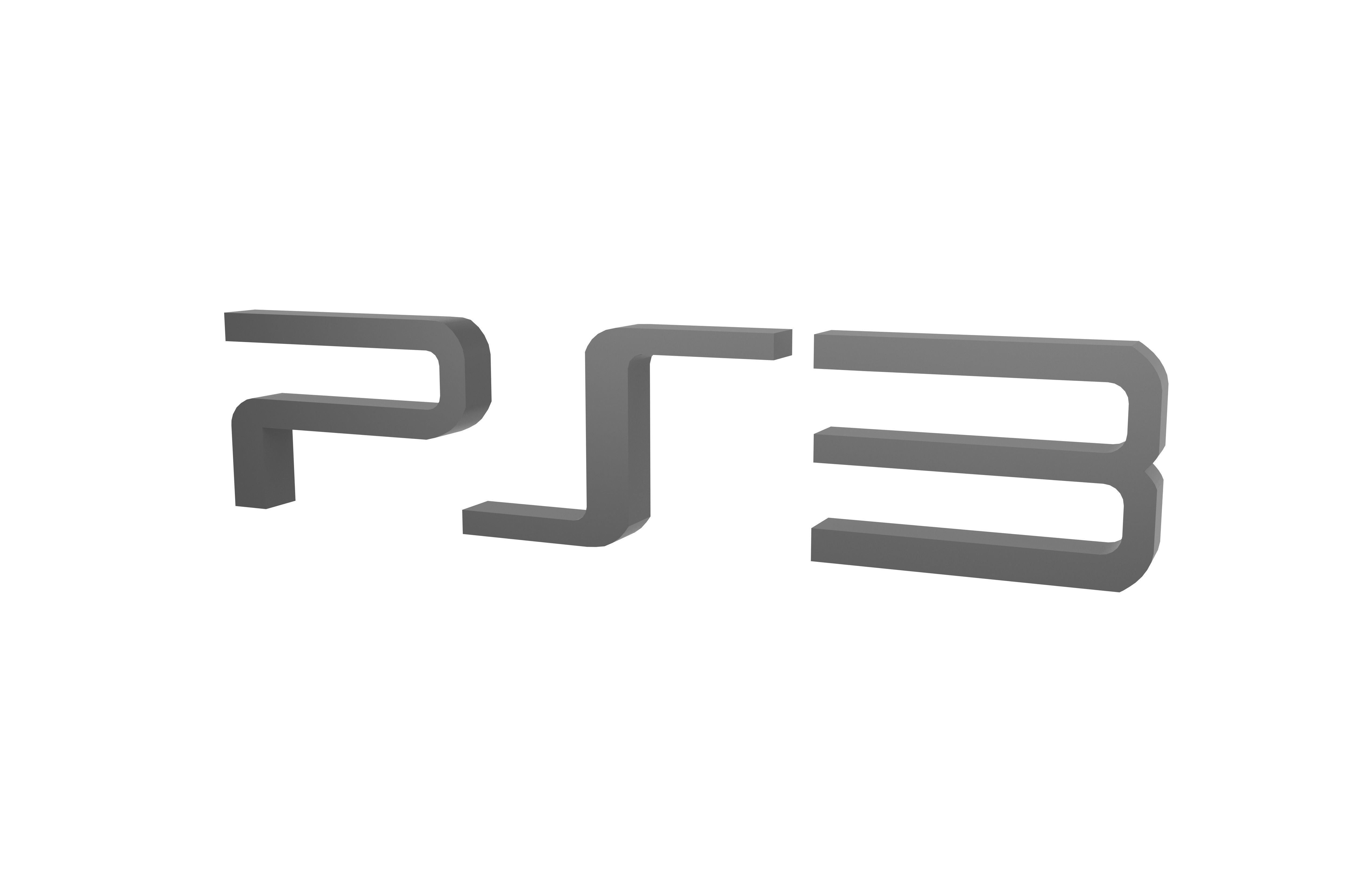 PS3 Logo v1 001 free VR / AR / low-poly 3D model | CGTrader