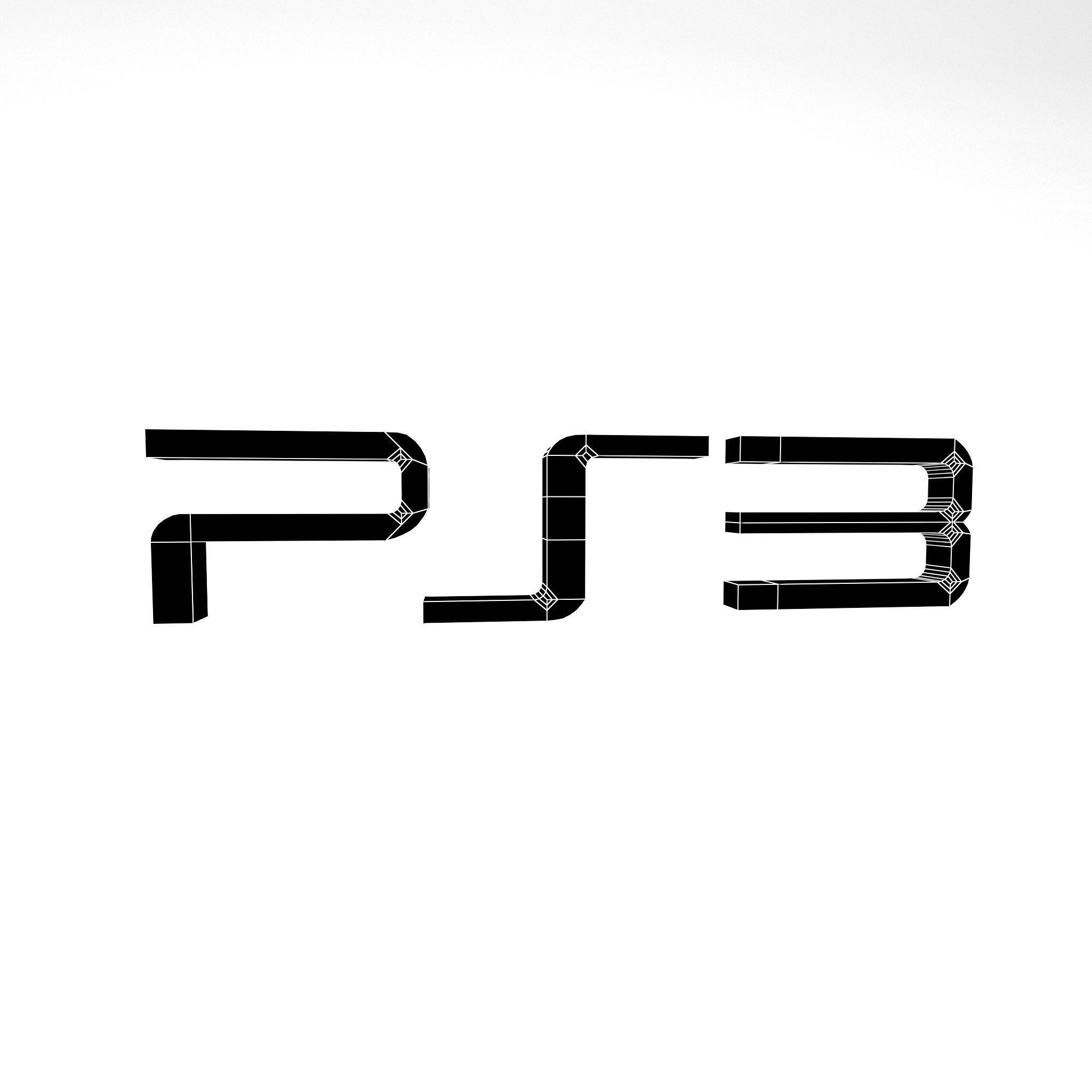 PS3 Logo v1 001 free VR / AR / low-poly 3D model | CGTrader
