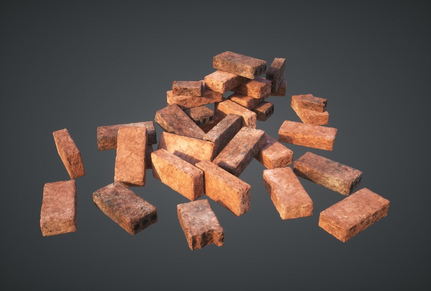 3D model Bricks pile of VR / AR / low-poly | CGTrader