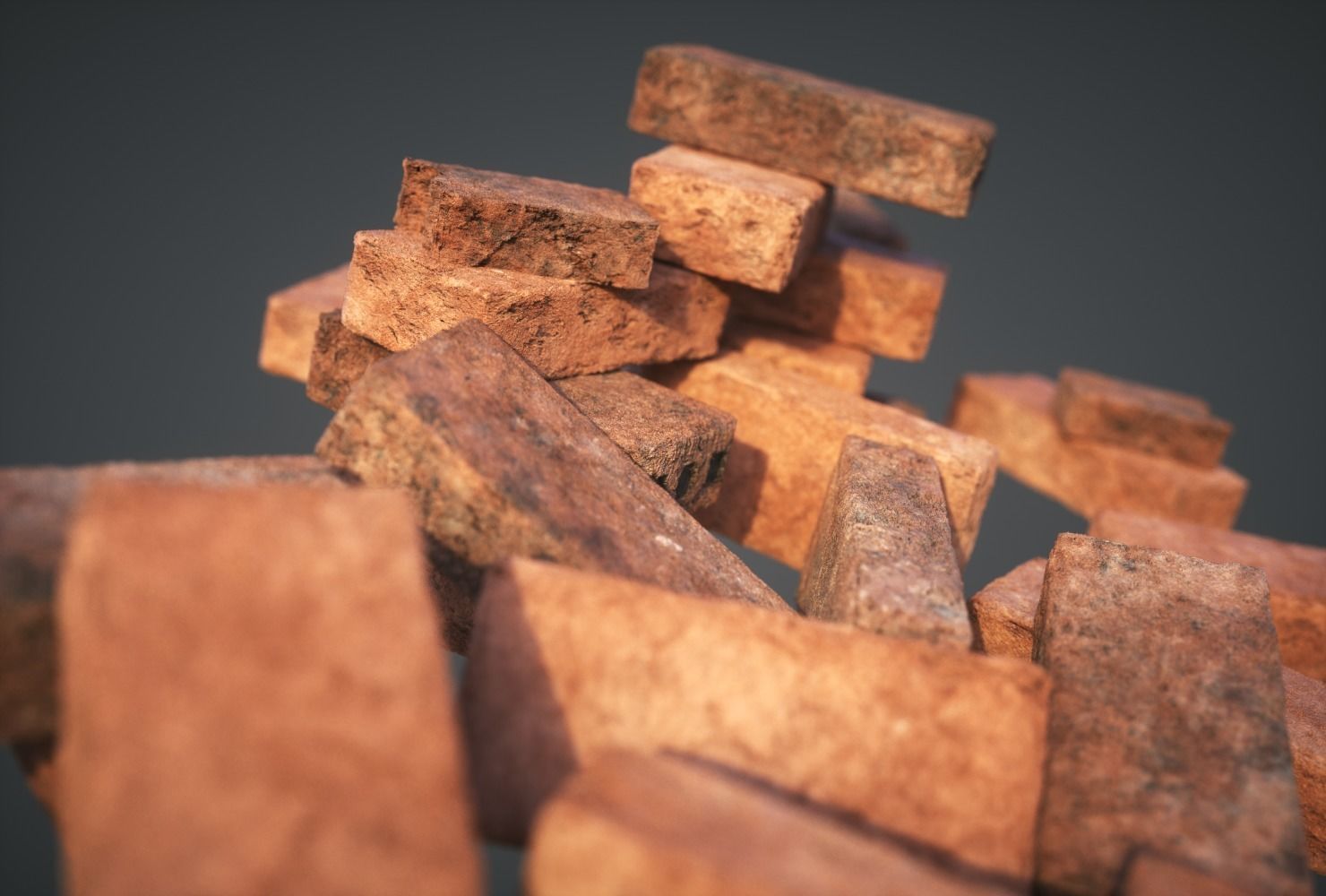 3D model Bricks pile of VR / AR / low-poly | CGTrader