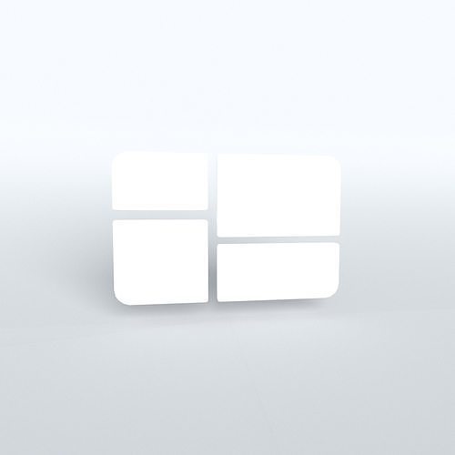 Windows 1Logo v1 003 free VR / AR / low-poly 3D model | CGTrader