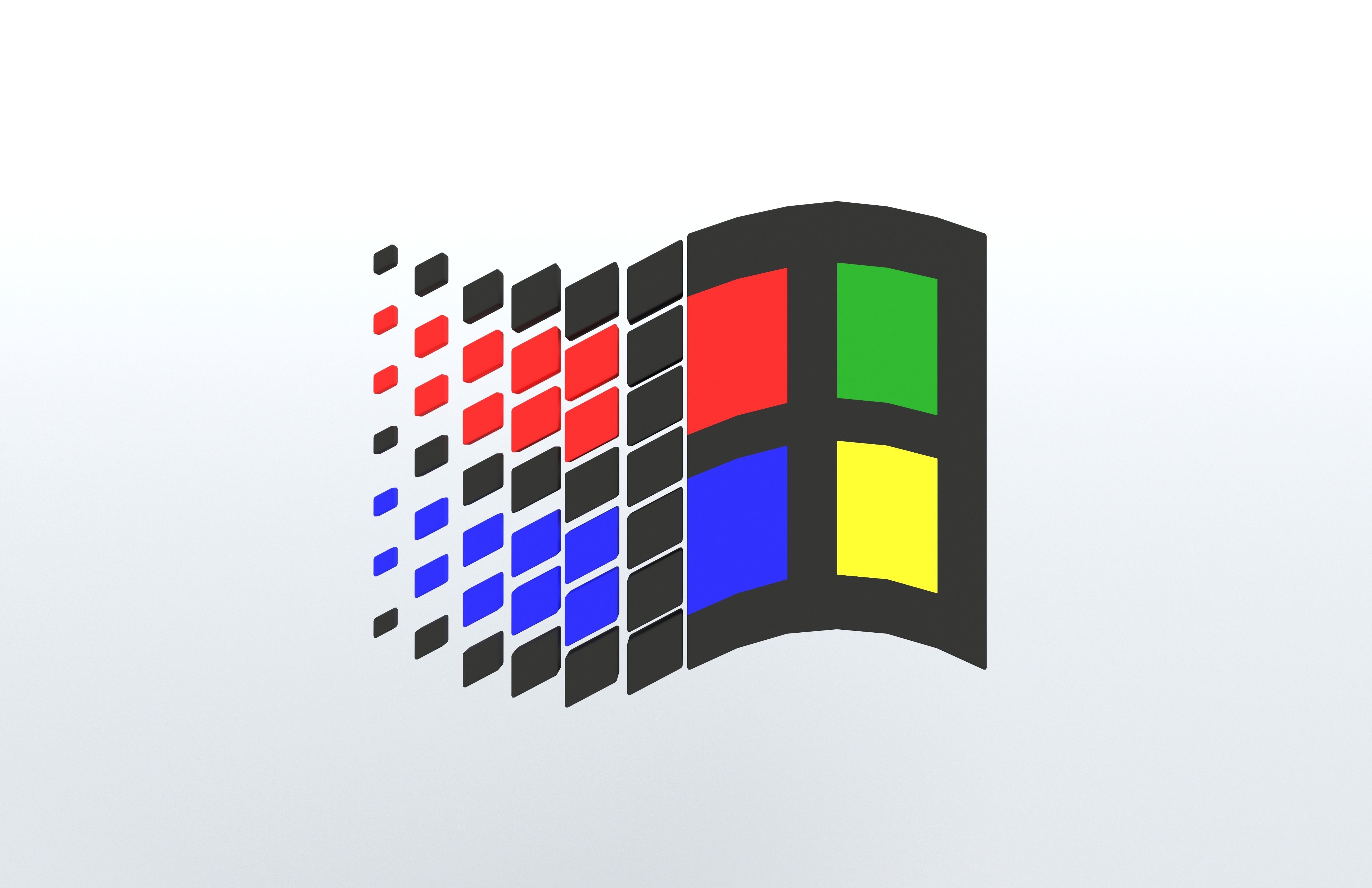 Windows 95 Logo v1 001 free VR / AR / low-poly 3D model | CGTrader
