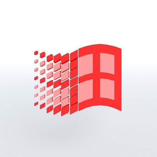 Windows 95 Logo v1 003 free VR / AR / low-poly 3D model | CGTrader