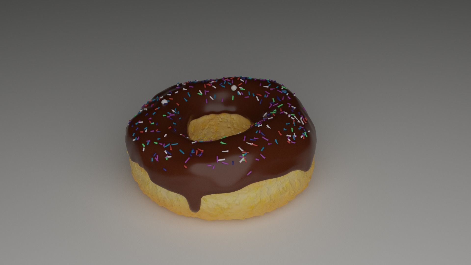 doughnut with icing 3D model rigged | CGTrader