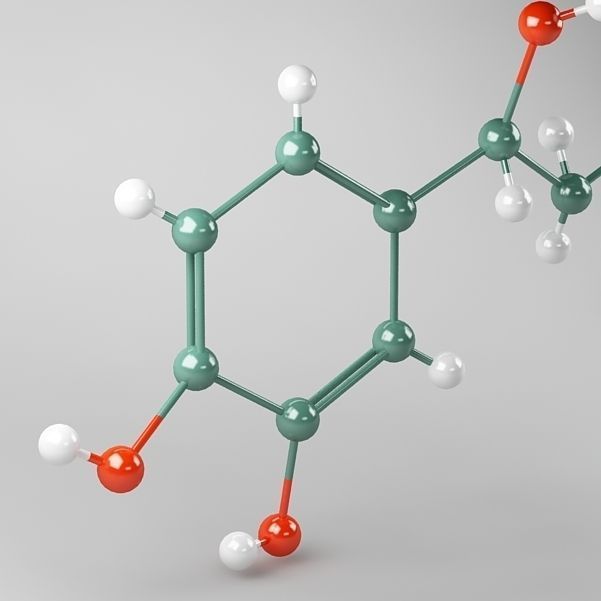 Molecule Adrenaline 3D Model MAX OBJ 3DS FBX - CGTrader.com