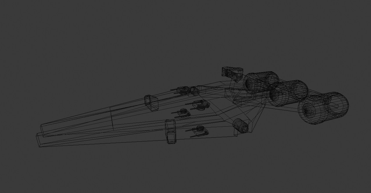 Star Wars - Republic Light Cruiser 3D model rigged | CGTrader