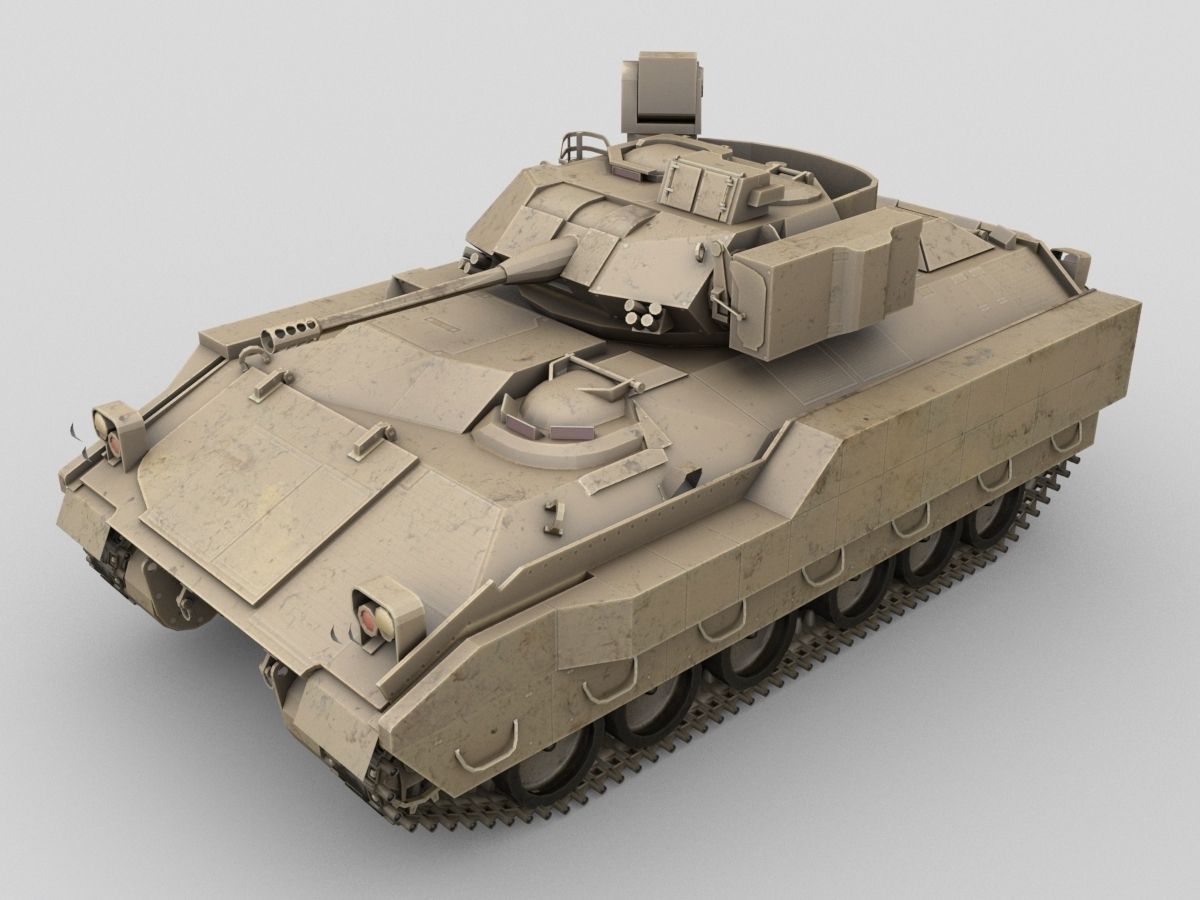 Bradley Tank 3D model rigged | CGTrader