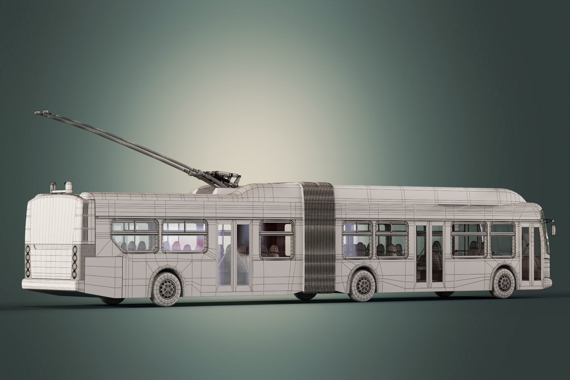 San Francisco Trolleybus SFMTA MUNI Midpoly 3D model | CGTrader