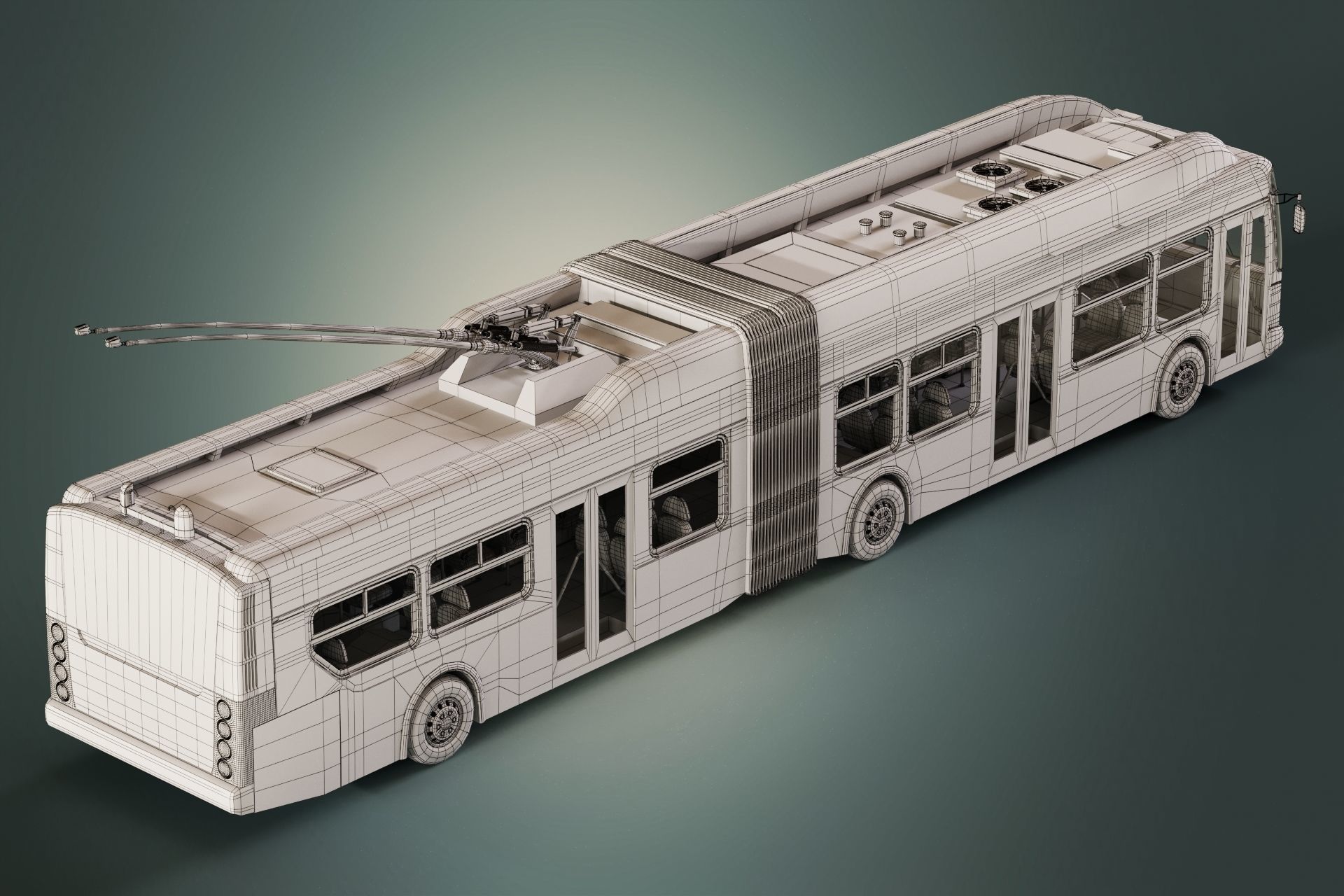 San Francisco Trolleybus SFMTA MUNI Midpoly 3D model | CGTrader