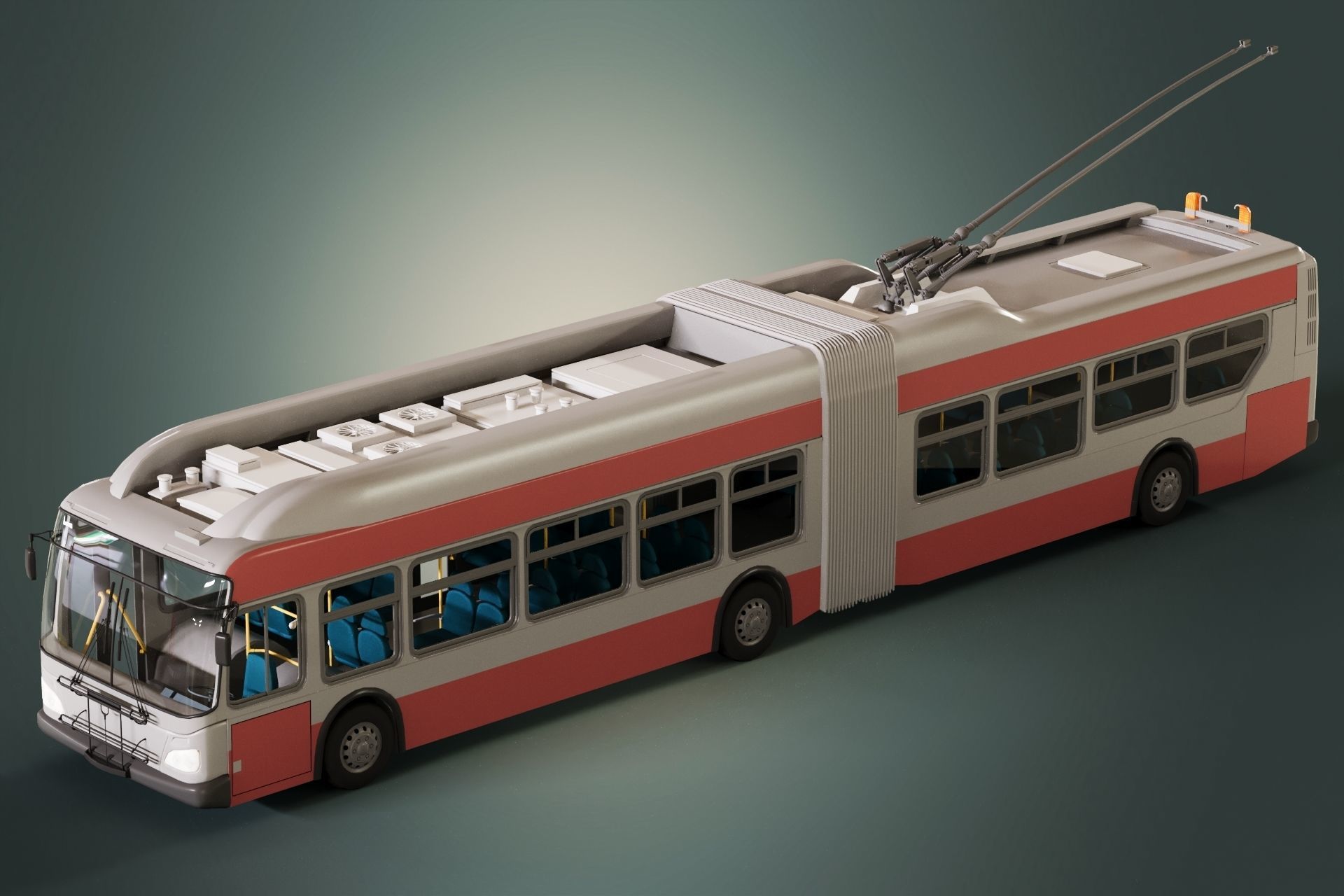 San Francisco Trolleybus SFMTA MUNI Midpoly 3D model | CGTrader