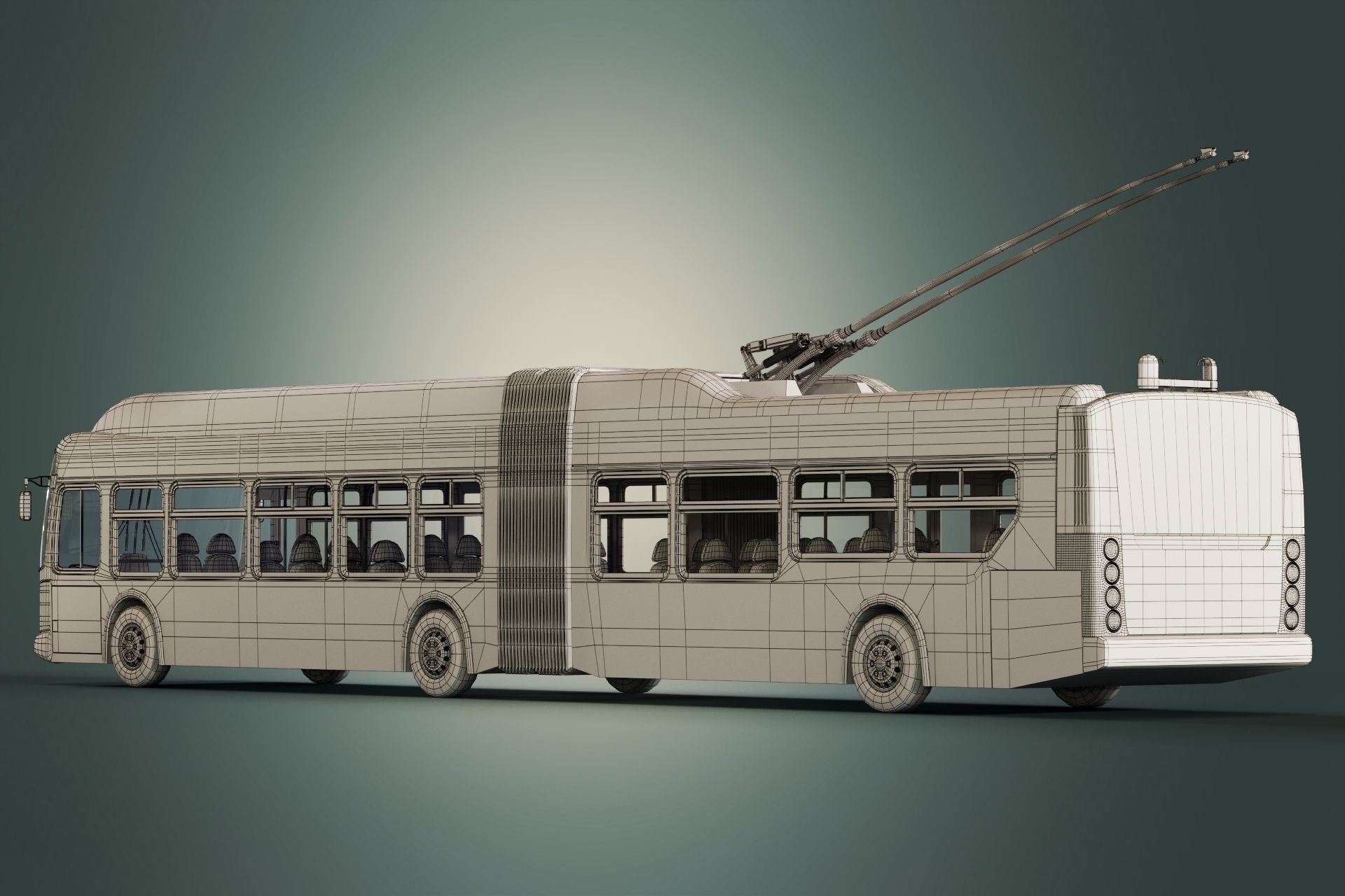 San Francisco Trolleybus SFMTA MUNI Midpoly 3D model | CGTrader