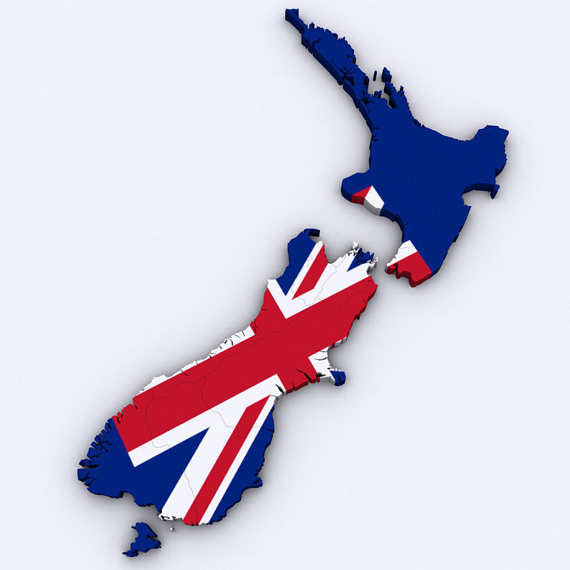 Map of New Zealand 3D model | CGTrader
