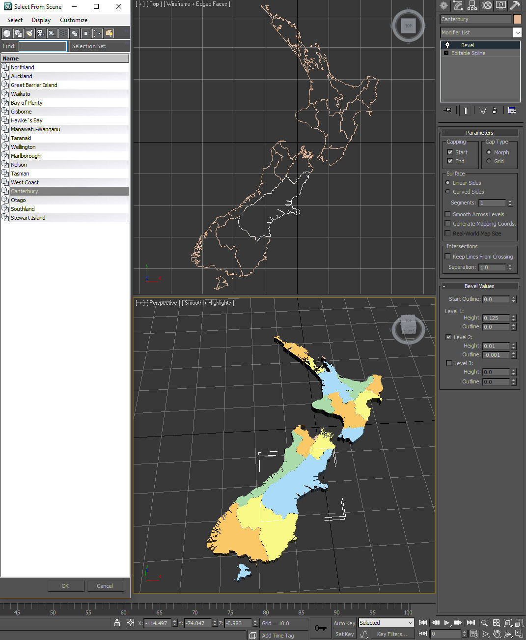 Map of New Zealand 3D model | CGTrader